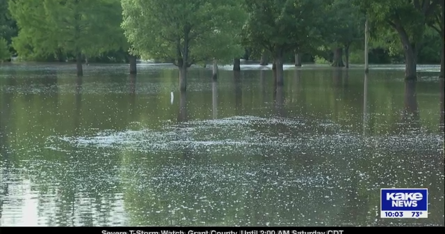Parts of Winfield fairgrounds flood as Walnut River crests | | kake.com