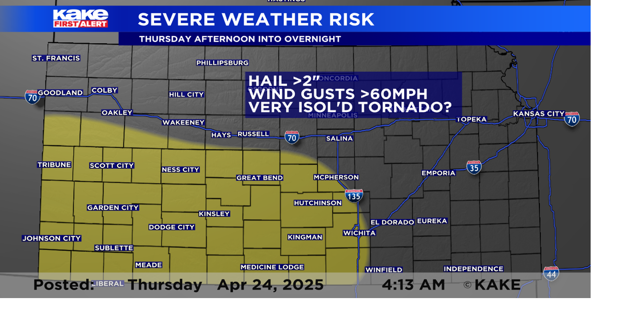 More severe weather possible on Thursday | Weather Headlines | kake.com