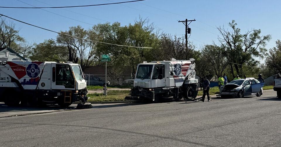 2 hurt when car rear-ends street sweeper in south Wichita | Trusted ...