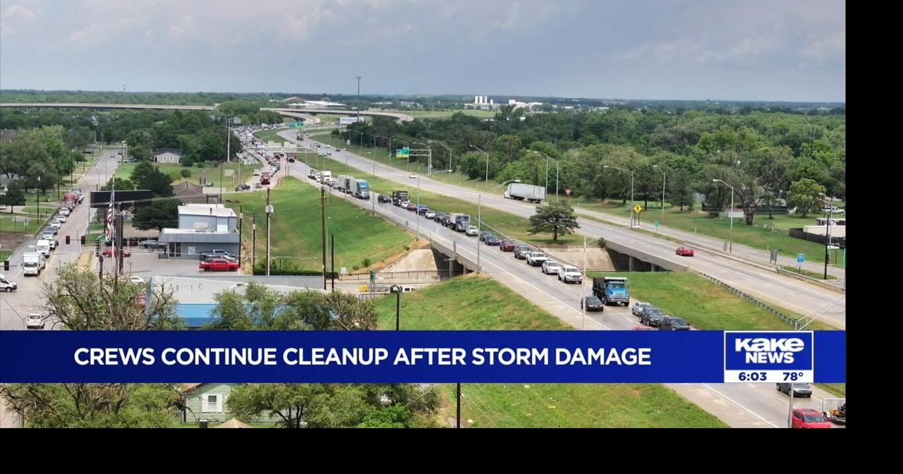 Crews continue clean-up after storm damage in Wichita, Mulvane | Video ...