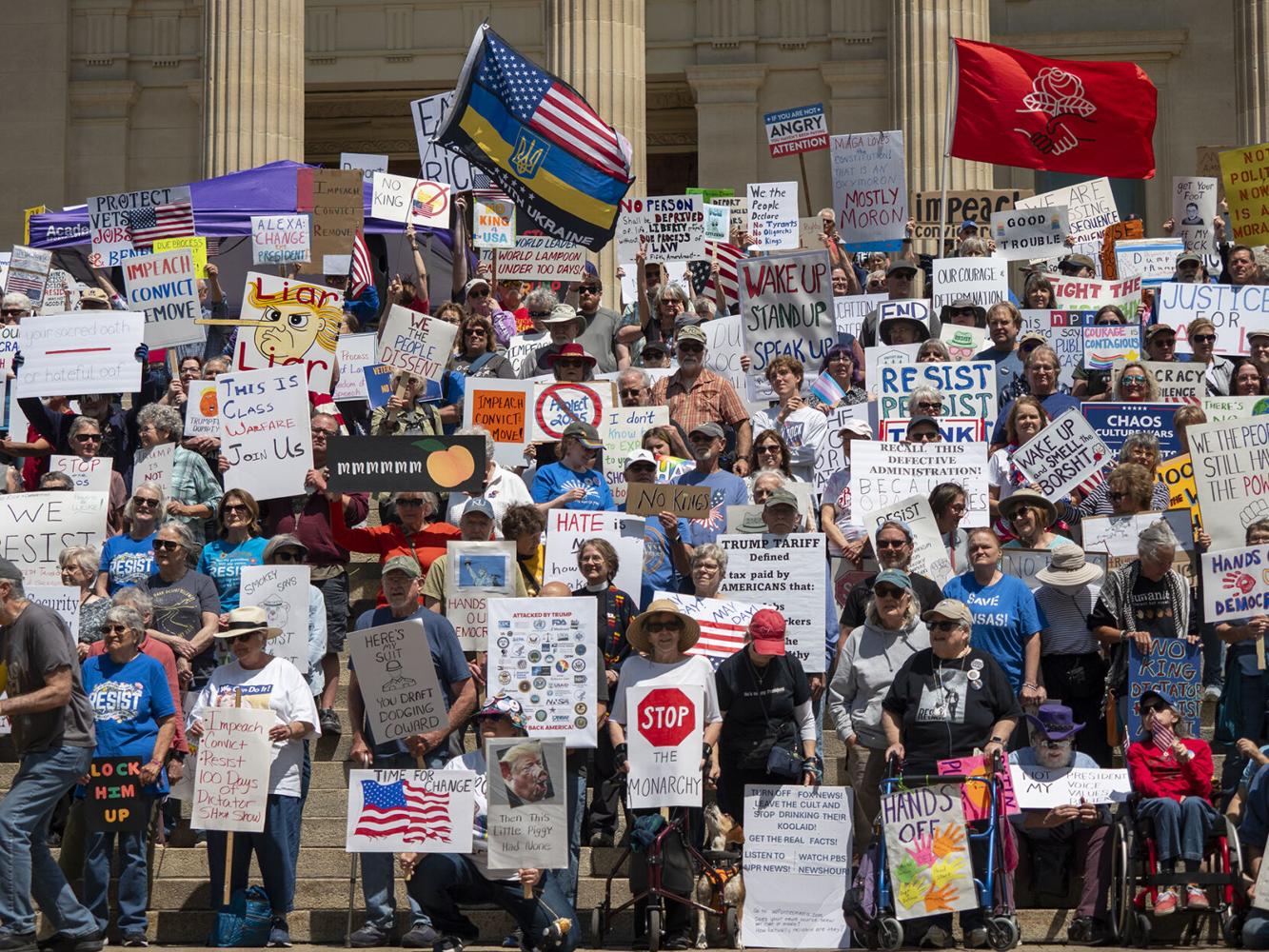 May Day rally draws hundreds to Kansas Capitol to protest Trump ...