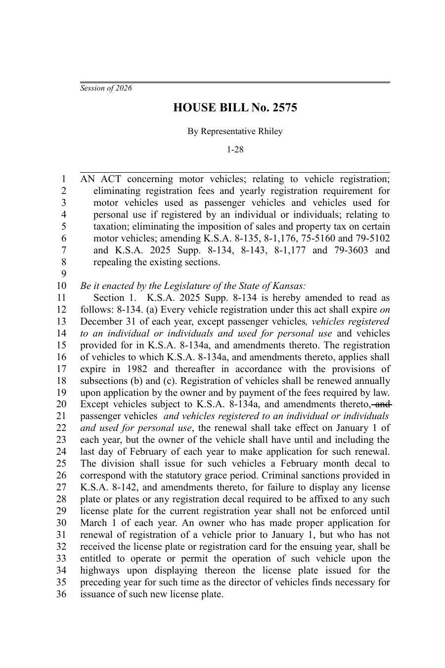 Proposed Kansas bill would end yearly car registration renewals ...
