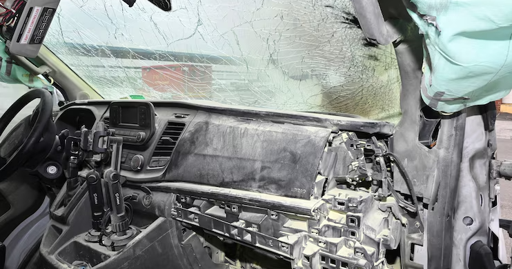 Man charged with throwing explosive into Verizon utility van in road ...