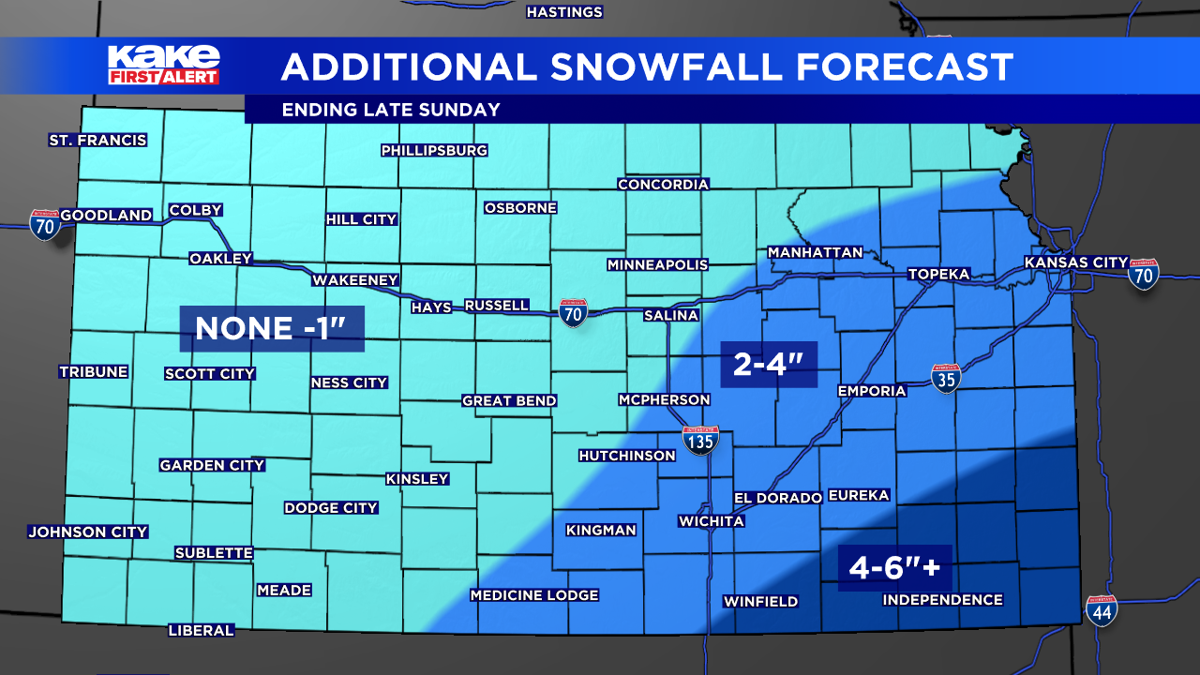Snow continues into Saturday night across parts of KAKEland | Weather ...