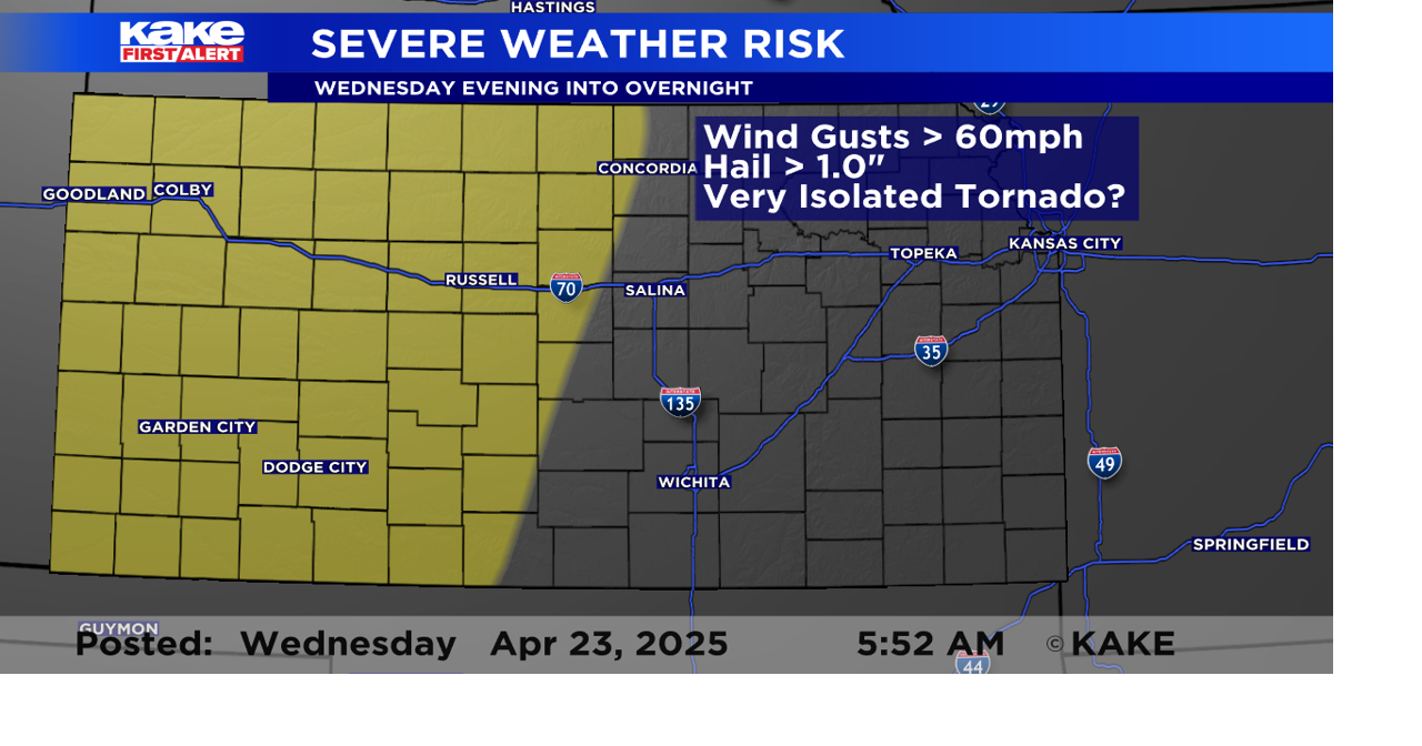 More severe storms possible Wednesday | Weather Headlines | kake.com