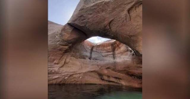 Large geological feature known as the ‘Double Arch’ and the ‘Toilet ...