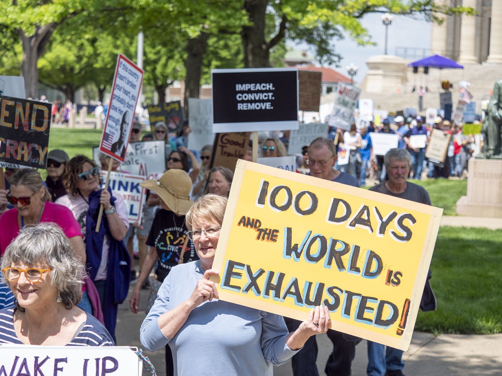 May Day rally draws hundreds to Kansas Capitol to protest Trump ...