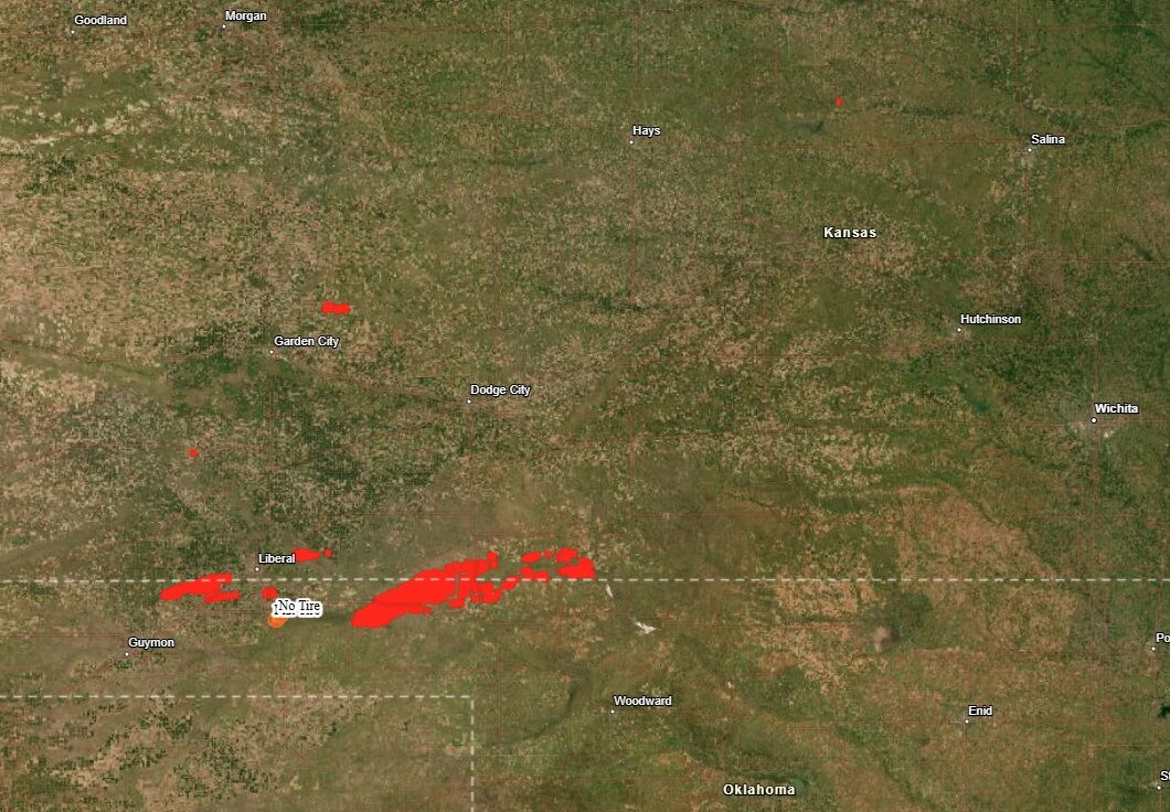 Wildfires impact portions of southwest Kansas amid high fire danger ...