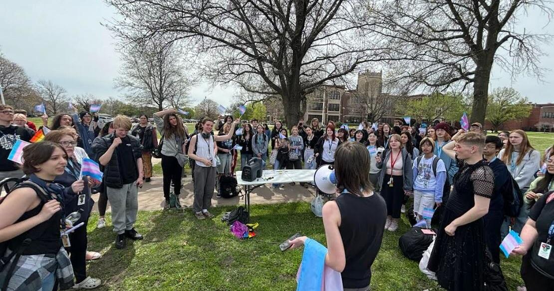 Wichita East students walk out to protest anti-trans legislation ...