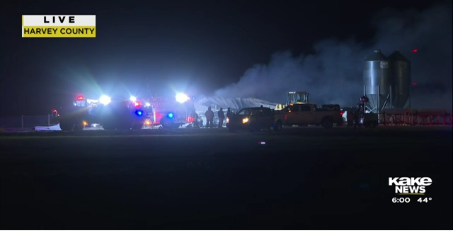 Gas leak causes explosion, large fire at Newton barn, killing thousands ...