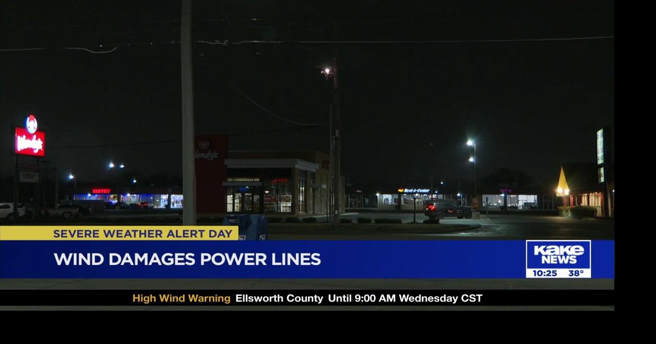 Windy weather causes power disruptions in south Wichita | Video | kake.com