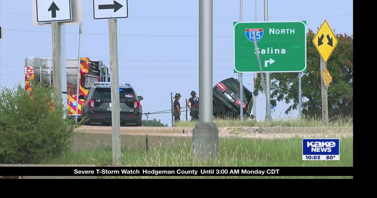 One-vehicle crash at Harry and I-135 | Video | kake.com