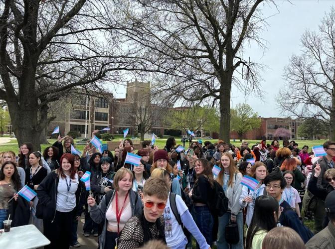 Wichita East students walk out to protest anti-trans legislation ...