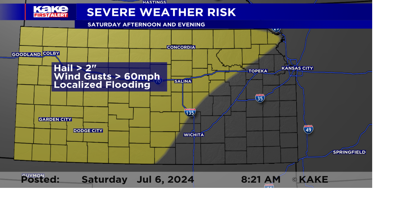 Severe storms possible Saturday and Sunday across KAKEland | | kake.com
