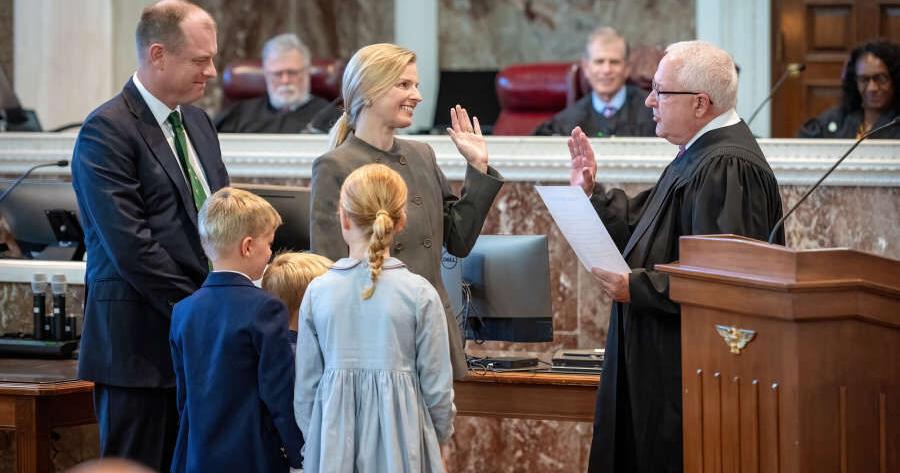 Kate Brubacher takes oath of office as first female Kansas U.S ...