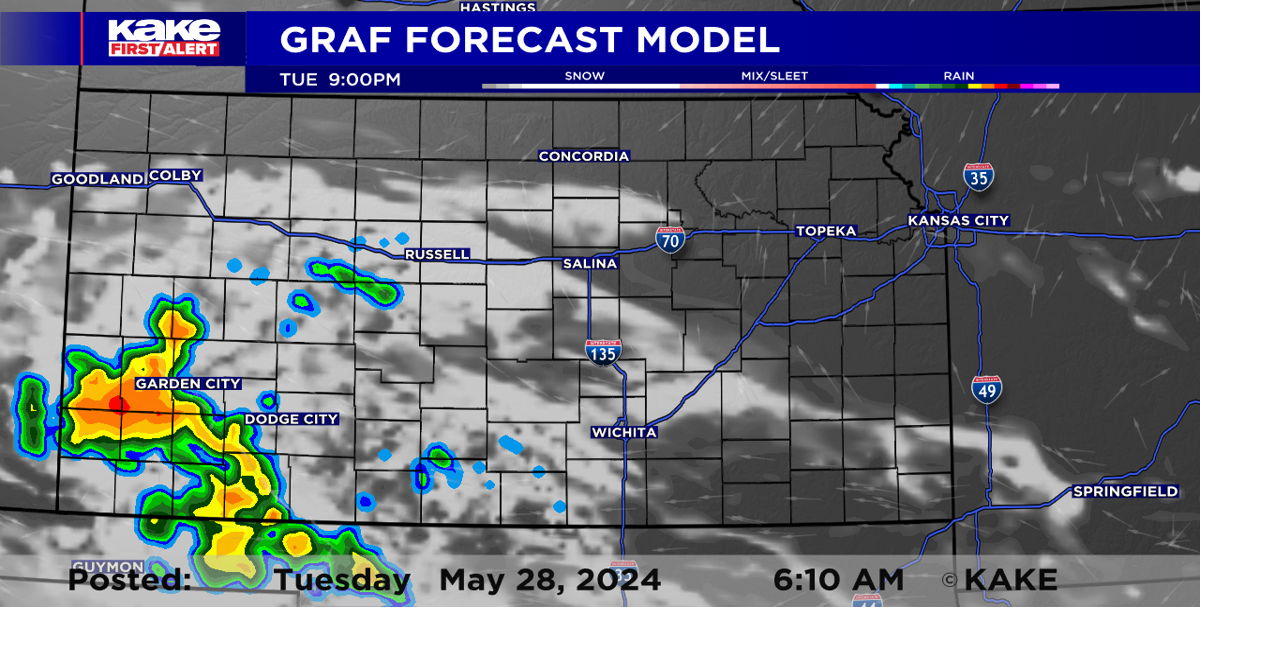More showers and storms Thursday, some possibly severe | Weather | kake.com