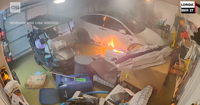 Family’s Tesla catches fire during Hurricane Helene, destroying their ...