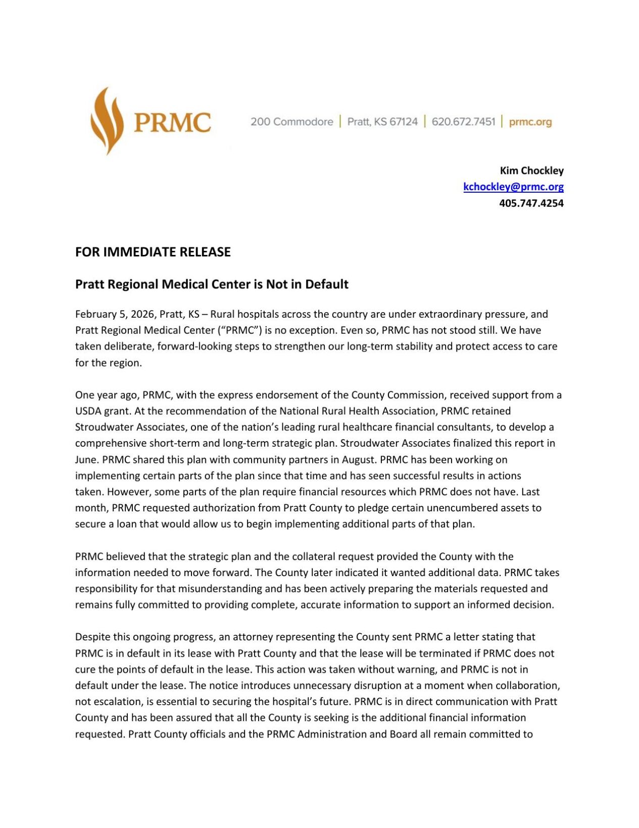 Concern grows about Pratt Regional Medical Center after it defaults ...