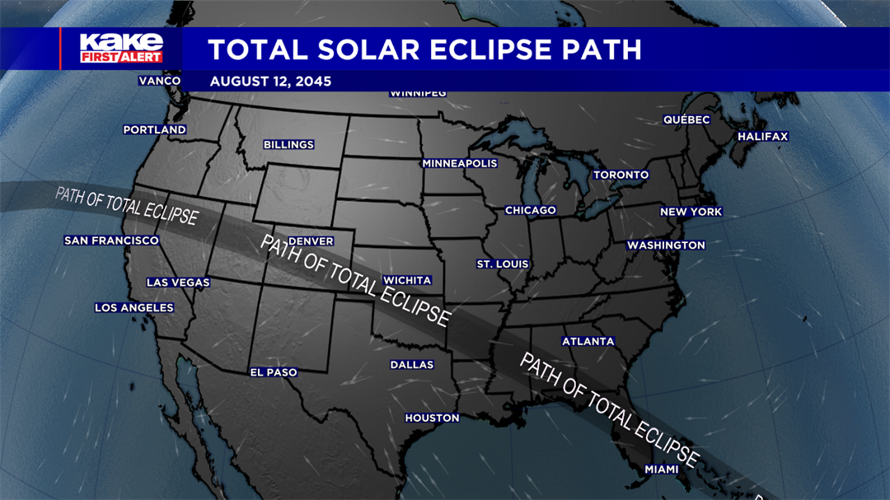 2045 solar eclipse: Path of totality crosses Kansas | | kake.com