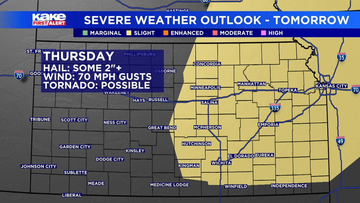 Big hail, tornadoes and high wind possible with Thursday's storms ...