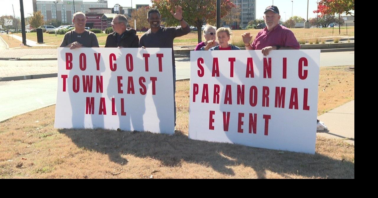 Protesters outside Towne East call for boycott of R-rated paranormal ...