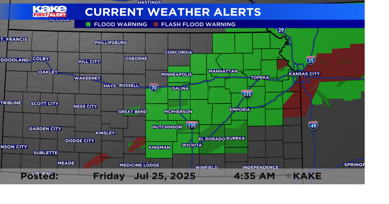 More rain and more flooding concerns across KAKEland | Trusted News ...