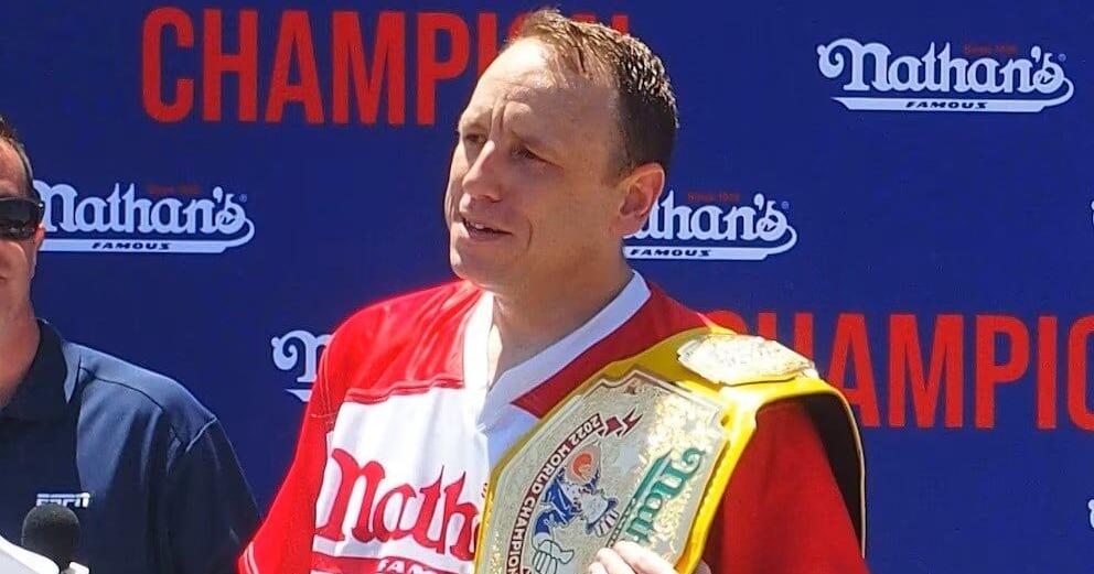 Joey Chestnut not competing at Nathan's Hot Dog Eating Contest in fight ...