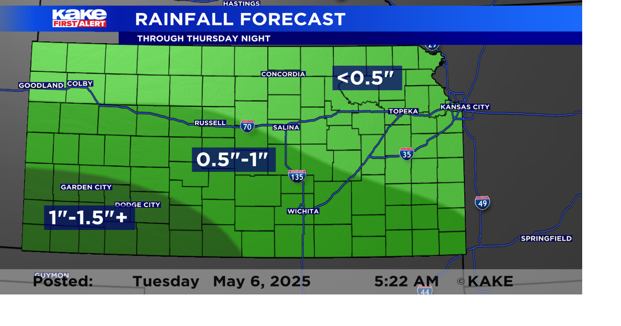 Much needed rain on the menu for KAKEland | Trusted News Source for ...
