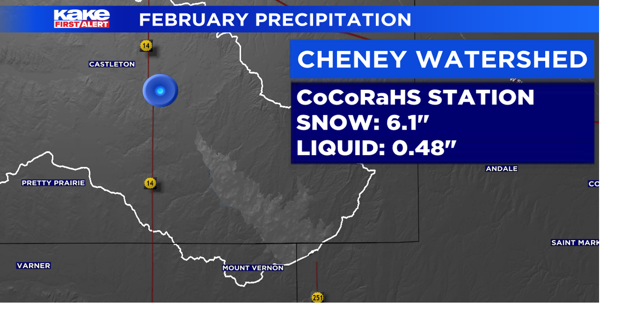 KAKE Water Watch: Is the snow going to bring Cheney Reservoir up ...