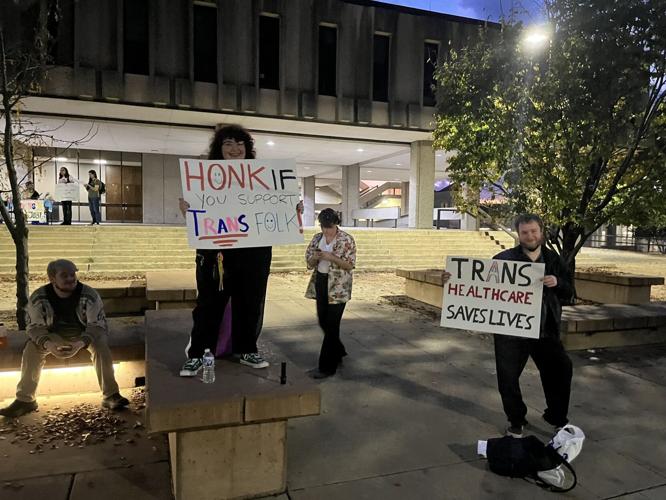 Pro-transgender demonstrators protest “Transitioned: the Whole Story ...