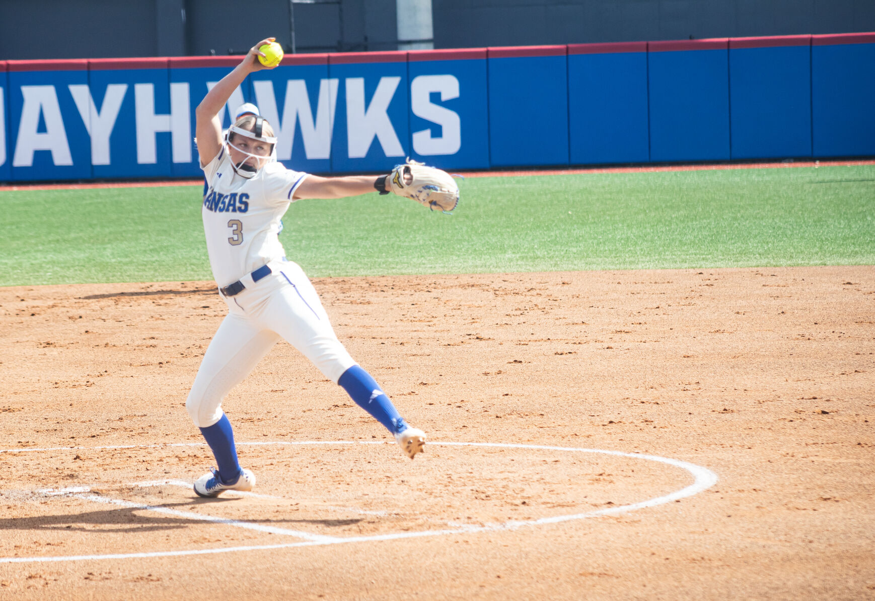 Kansas softball holds off BYU to take first game of series | Sports ...