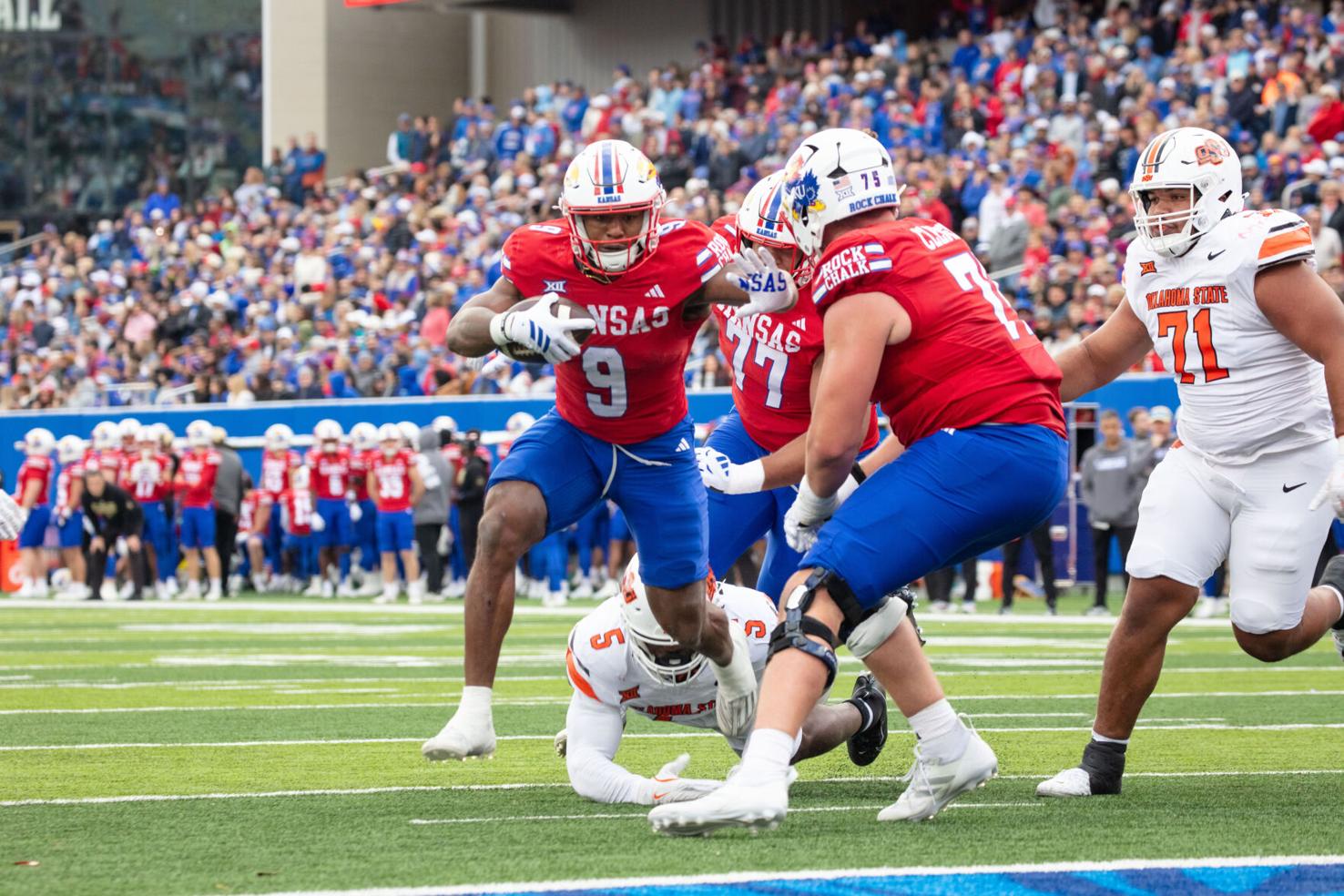 Kansas 38, Oklahoma State 21: Jayhawks flatten Cowboys for homecoming ...