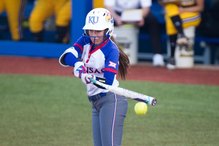 KU softball loses second Border War of the season to finish Diamond 9 ...