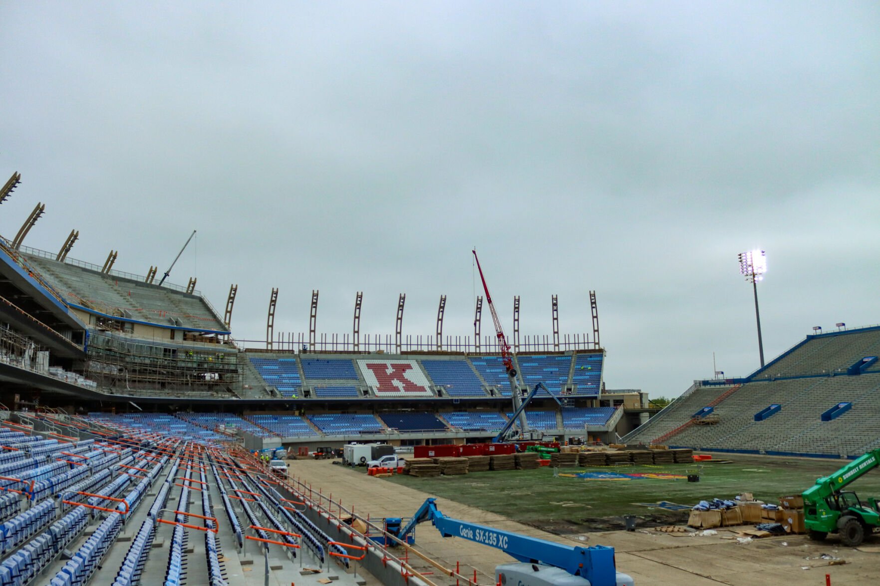 Kansas AD Travis Goff provides construction tour and update on David Booth Kansas Memorial ...