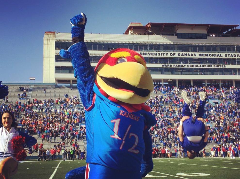 Former mascots share experiences as Big Jay, Baby Jay | Sports | kansan.com