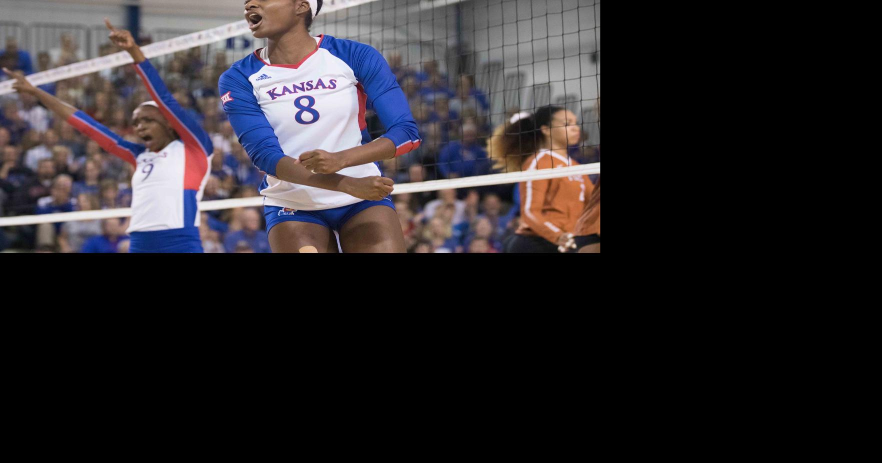 No. 12 Kansas volleyball secures four-set win over TCU without star ...