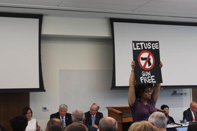Protesters interrupt Regents meeting to protest campus carry, sexual ...