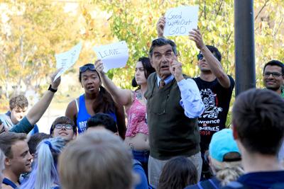 KU students spearhead counter-protests against religious protestors on ...