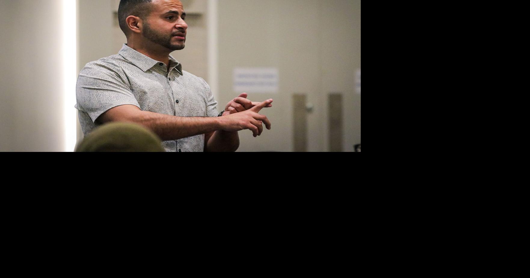 Author, professor Khaled Beydoun speaks about Islamophobia at Burge ...