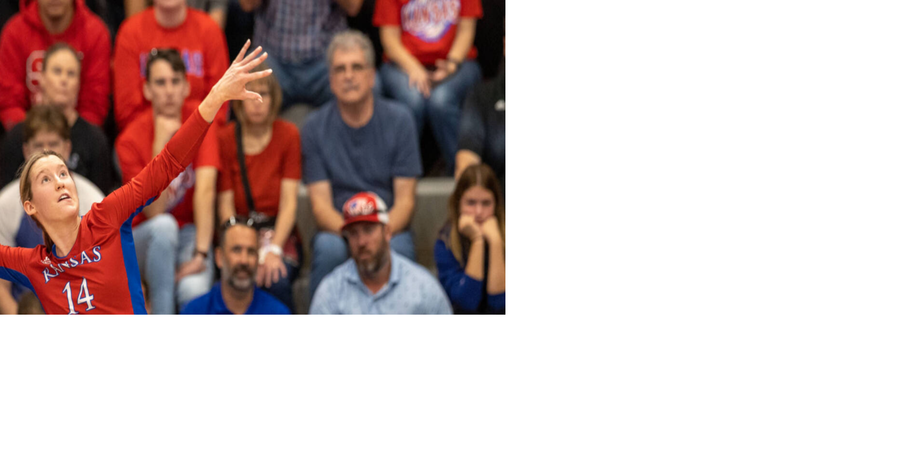 Kansas volleyball closes out a tight match against West Virginia ...