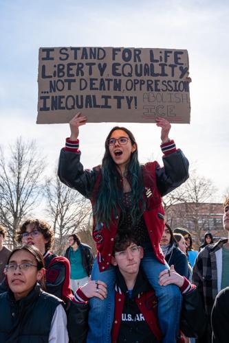Lawrence High School walkout draws KU support in ICE protest | News ...