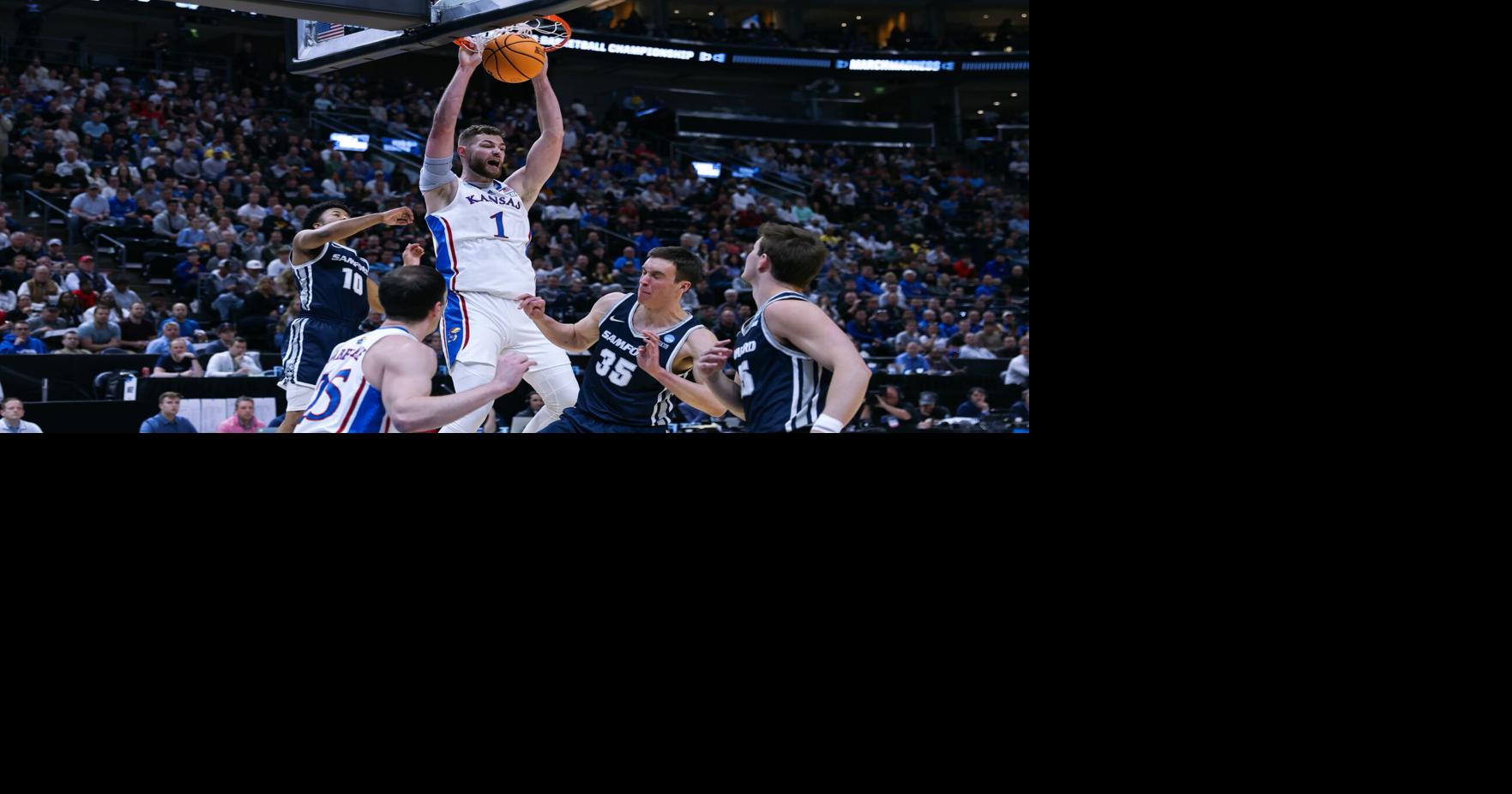 Kansas withholds furious Samford comeback, advances to Round of 32 ...