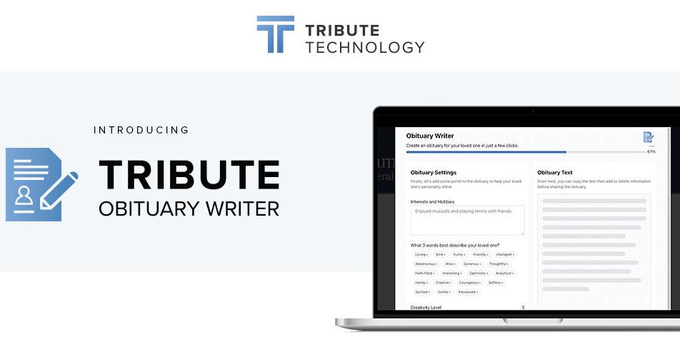 Tribute Technology Releases New Obituary-Writing Tool Powered by AI to ...