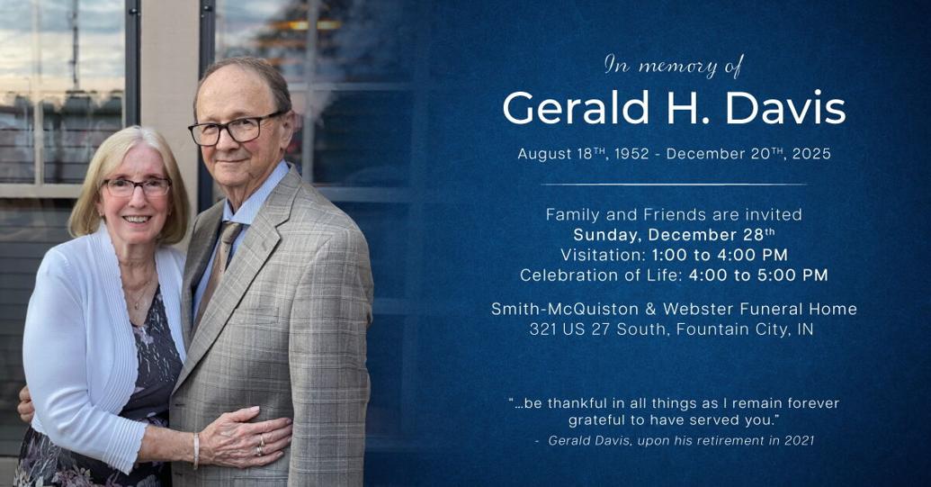 Honoring a Life of Gratitude and the Legacy of Gerald H. Davis ...