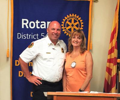 Kingman Photo | Fire Chief Rhoades at the Rotary | Features | kdminer.com