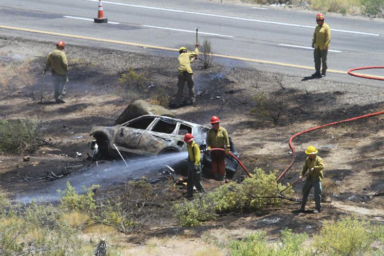 Interstate 40 | Vehicle fire in median south of Kingman | News ...