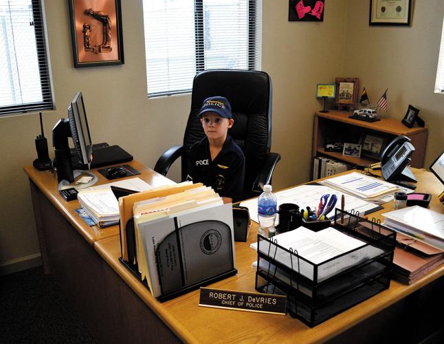 A Wish Comes True: Nathan Calderon, 6, gets sworn in as an officer with ...