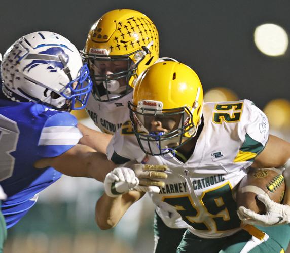 Kearney Catholic ends football season with win over Gibbon