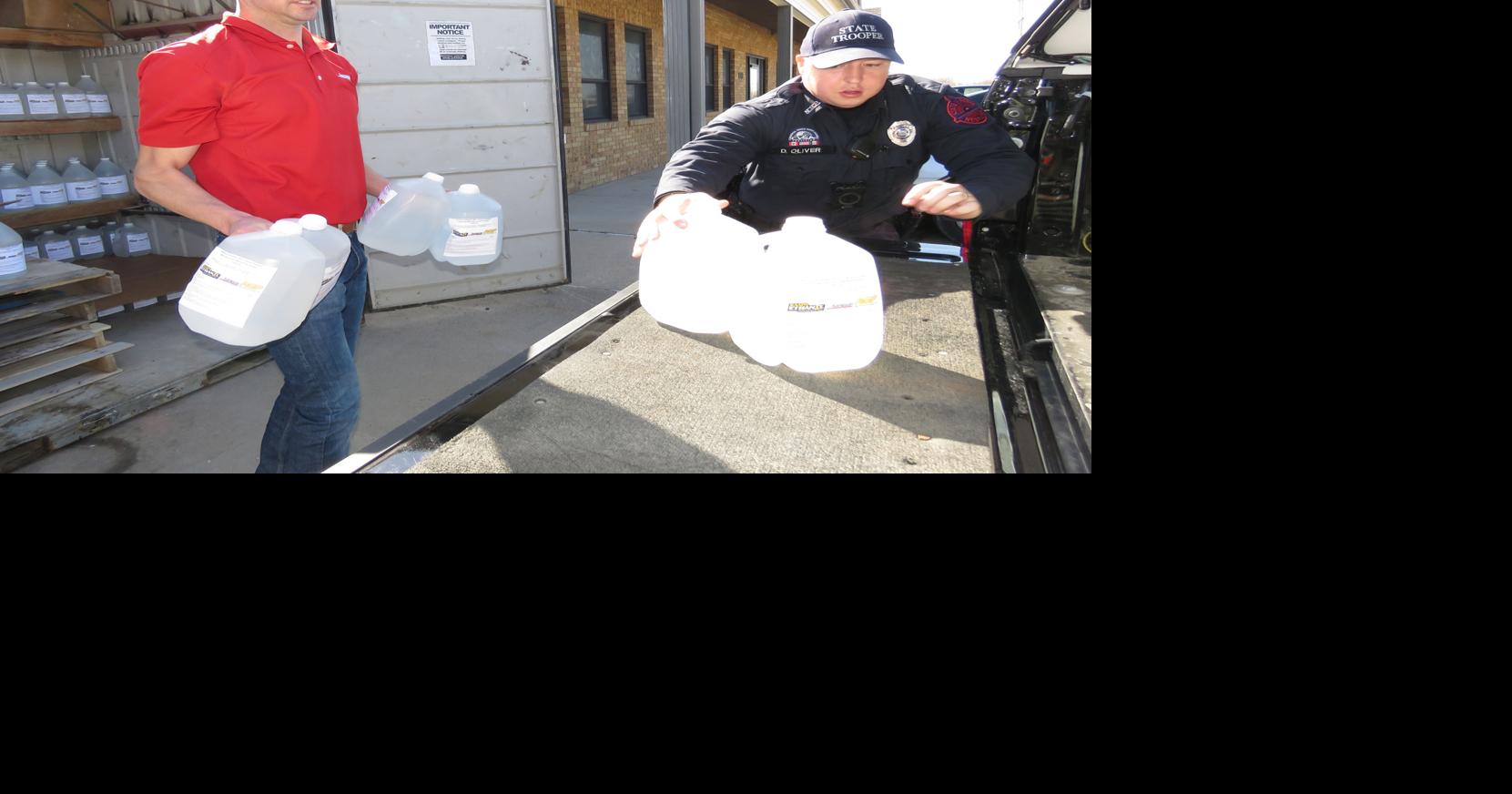 Sanitizing helping hands: Law enforcement, first reponders get hand ...