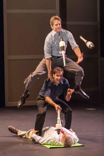 Juggling fun, danger; all reporter had to do was lie still to get laughs